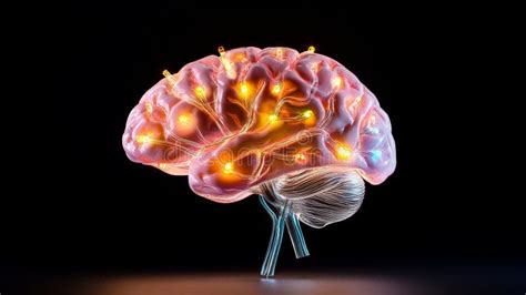 Illuminated Human Brain Anatomy Brainpower Neural Pathways Intellect Cognitive Function Minds