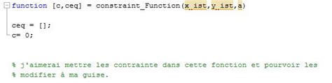 utilisation de fmincon matlab