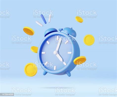 3d 알람 시계와 동전 3차원 형태에 대한 스톡 벡터 아트 및 기타 이미지 3차원 형태 개념 경제 Istock