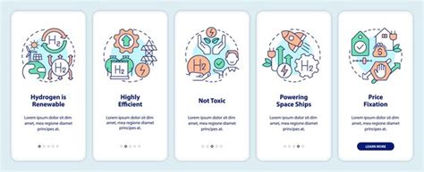 Premium Vector Hydrogen Energy Benefits Onboarding Mobile App Screen