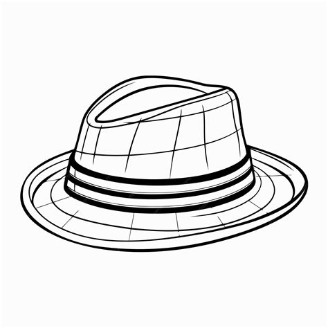 Premium Vector Simple Line Art A Cute Hat In Vector Style