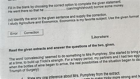 Fill In The Blank By Choosing The Correct Option To Complete The Given St
