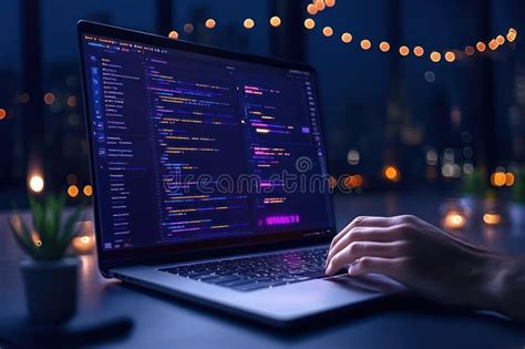 Professional Programmer Coding In Modern Office At Software Development Company Using Cutting