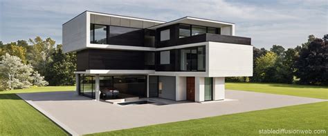 Red Brick Modern Architecture Stable Diffusion Online