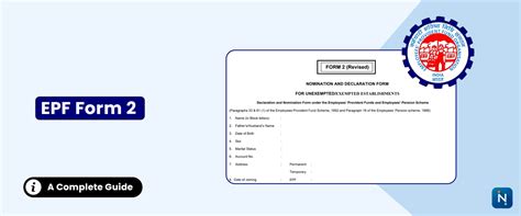 Epf Form 2 Nomination And Declaration Form For Epf Account 2025