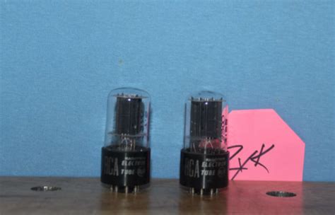Radio Tubes 6sn7gt 6sn7 Rca Black Plate Test 33003200 31003200
