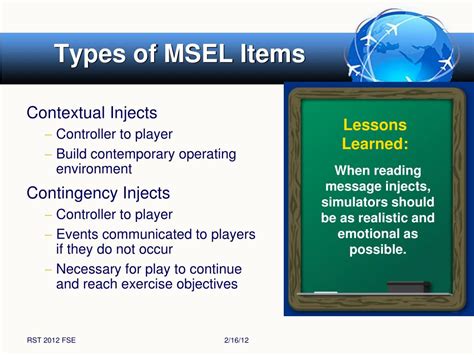 Ppt Master Scenario Events List Msel Conference February 16 2012