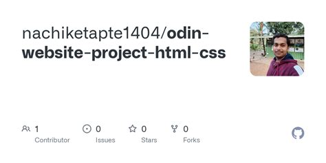 Github Nachiketapte1404odin Website Project Html Css