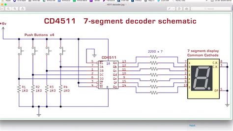 Bcd To 7 Segment Decoder Schematic Segment Decoder Bcd Cd451