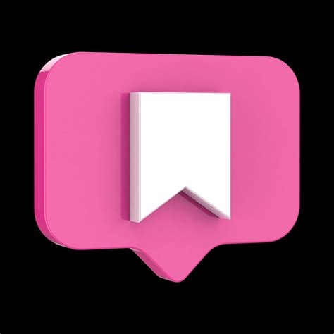 Pink Speech Bubble With White Arrow