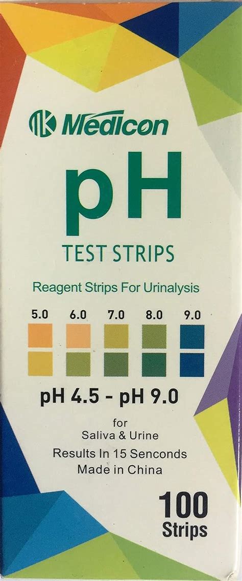Buy Medicon Ph Test Strips For Urine Analysis And Saliva 100 Strips