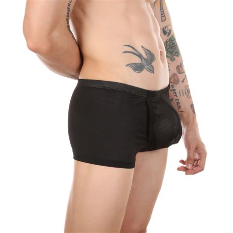 Boxer shorty Sous vêtements en maille pour hommes Boxer Sexy sous vêtement Transparent caleçon