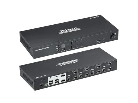 TESmart X Dual Monitor KVM Switch DisplayPort Port KVM K Hz PCs Monitors KVM