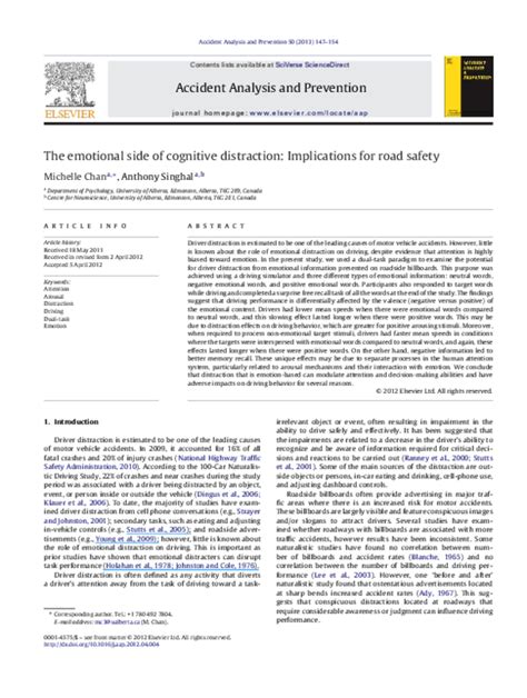 Pdf The Emotional Side Of Cognitive Distraction Implications For