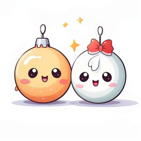 Premium Ai Image Illustration Of Cute Cartoon Christmas Balls