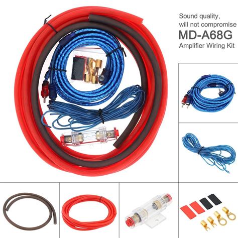 4 Gauge Amplifier Installation Wiring Kit Car Speaker Woofer Cables Car