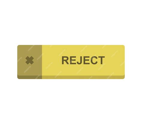 Premium Vector Reject Button
