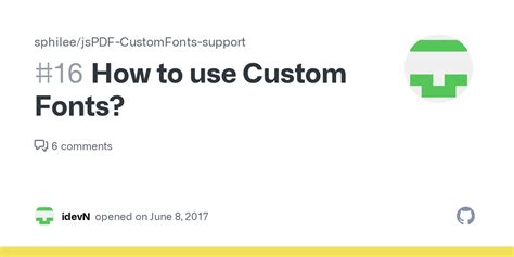 How To Use Custom Fonts Issue Sphilee Jspdf Customfonts