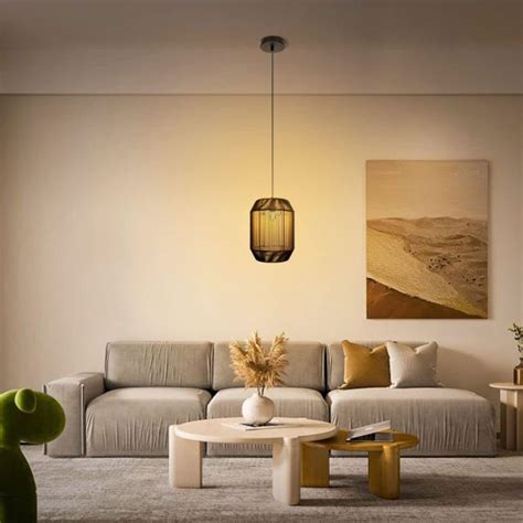 Suspension Rétro E27 Cordelette Noir Diamètre 23cm Eclairage Design