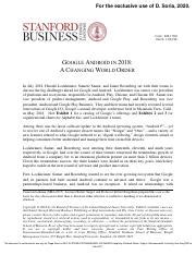Google Android Pdf For The Exclusive Use Of D Soria 2020 CASE SM