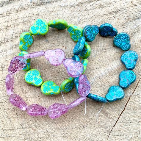 Sugar Skull Beads Etsy