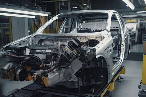 Robot Assembling Car Engine With Each Part Being Perfectly Placed