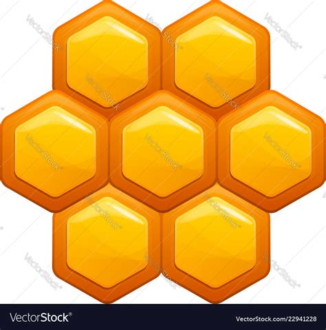 Honey Comb Icon Cartoon Style Royalty Free Vector Image
