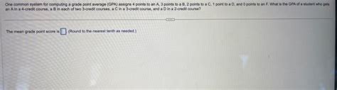 solved one common system for computing a grade point average