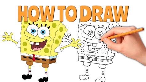 How To Draw SpongeBob SquarePants Step By Step Drawing Tutorial How To Draw A Cartoon YouTube