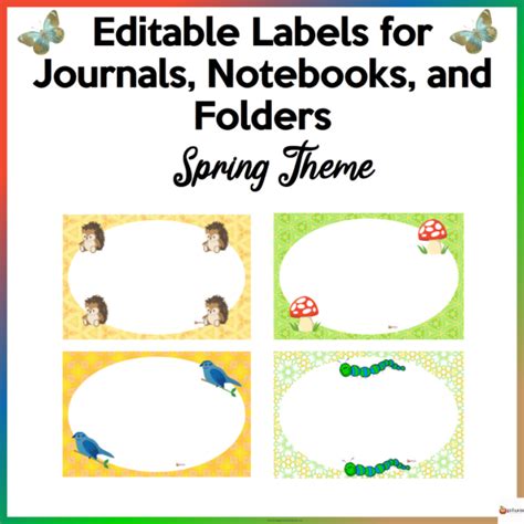 Editable Name Tags And Labels Spring Theme Bundle Made By Teachers