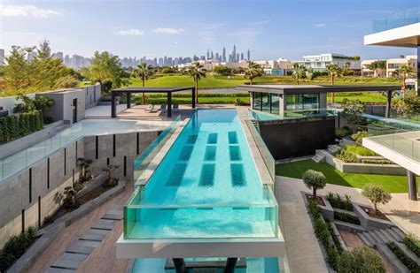 This 95 Million Dubai Mansion Has A Two Story Pool Suspended Glass