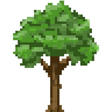 Arbol Pixel Art Png Para Descargar Gratis