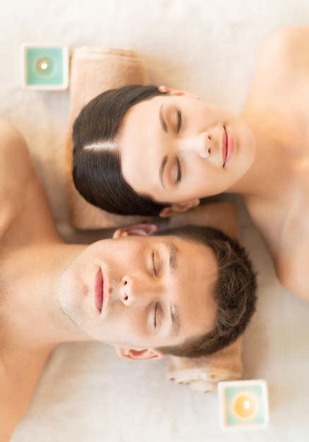 Premium Photo Picture Of Couple In Spa Salon Lying On The Massage Desks