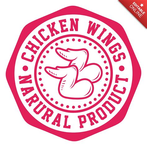 Plantilla De Diseño De Logotipo De Alitas De Pollo Naturales Modelo