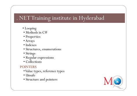 Dot Net Course Content Ppt