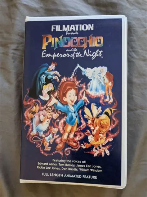 Pinocchio And The Emperor Of The Night Rare Hard Clamshell Vhs 2000