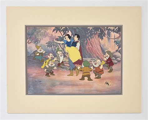 Original Walt Disney Limited Edition Cel Happily Ever After From Sno