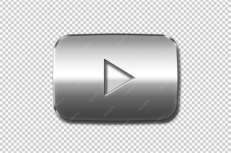 Premium Psd Youtube Play Button 3d Symbol Vector Template Silver Play Button Element Thankyou