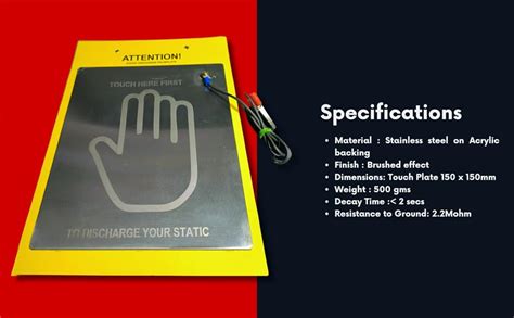 Esd Safe Electro Static Discharge Palmplate And Grounding Cord Set