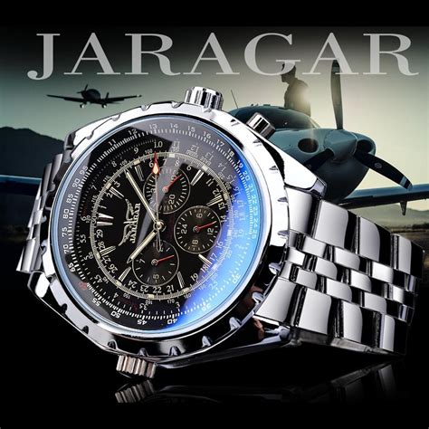 Купить JARAGAR 2022 Новые автоматические механические часы с большим ...