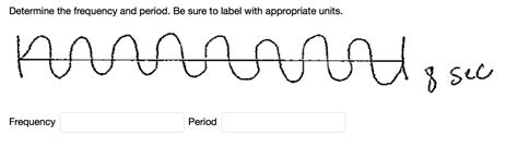 Solved Determine The Frequency And Period Be Sure To Label Chegg