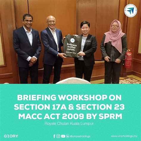 Briefing Workshop On Section 17a And Section 23 Macc Act 2009 By Sprm⁣⁣