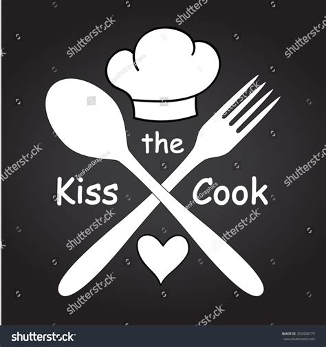 Funny Kitchen Art Wall Decor Creative Stock Vector Royalty Free