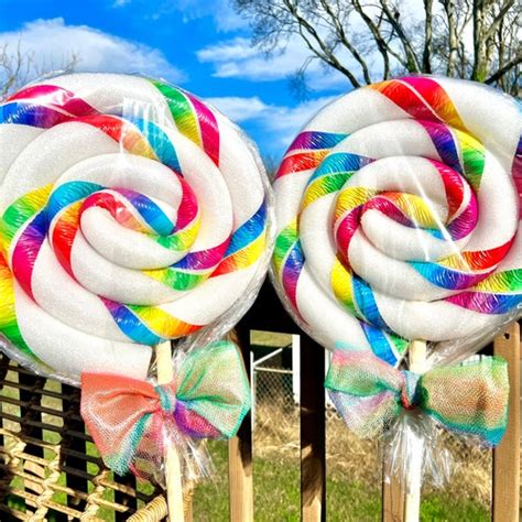 Giant Fake Lollipop Candy Land Prop Candy Party Giant Etsy