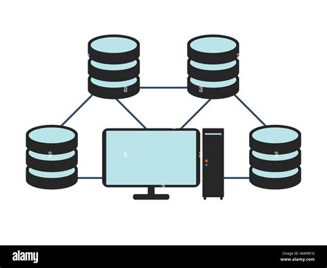 Database Network Icon Flat Vector Illustration On White Background Stock Vector Image And Art Alamy