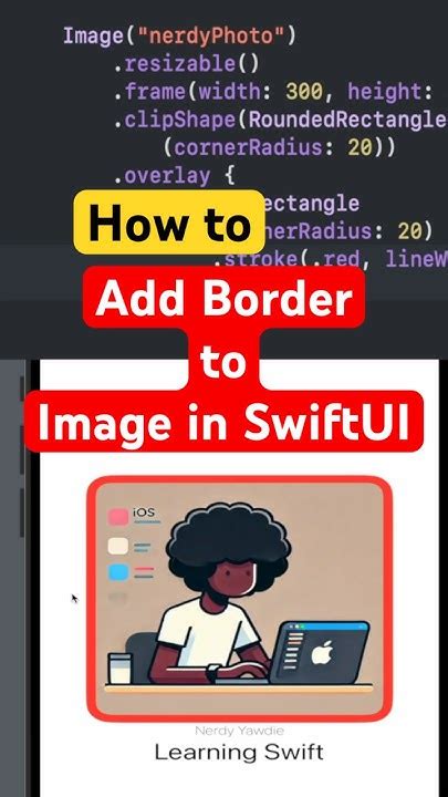 add border to image in swiftui 🎨 youtube