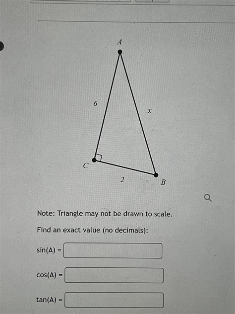 Solved Note Triangle May Not Be Drawn To Scale Find An
