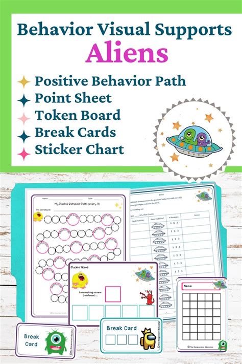 Aliens Token Board Daily Behavior Report Home I Need A Break Card