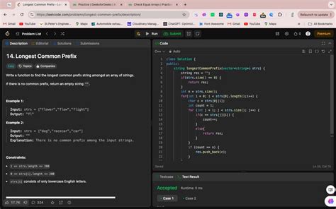 Solved Longest Common Prefix In Leetcode Kamran Ahmad 👨‍💻 Posted On The Topic Linkedin