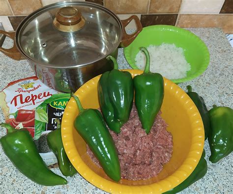 Фаршированные перцы с мясом и рисом простой рецепт с фото